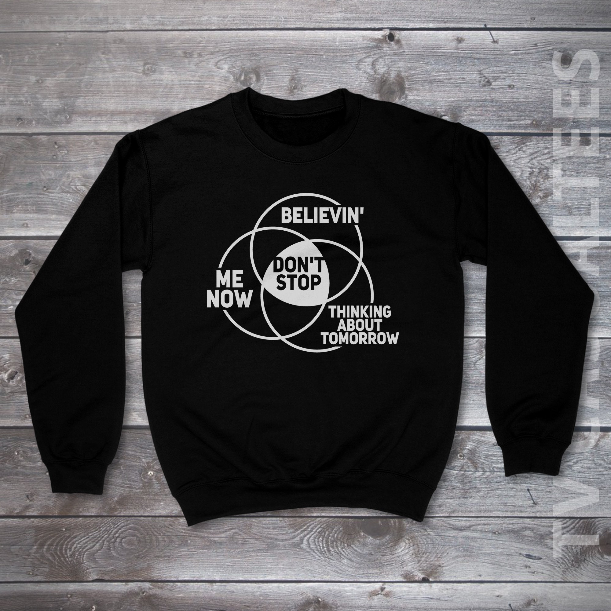 Don't Stop Venn Diagram Hoodie Pullover or Crewneck Sweatshirt music ...