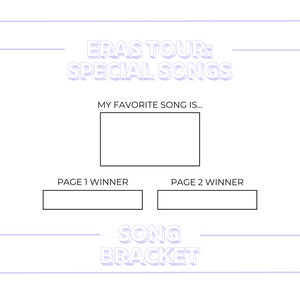 ERAS TOUR: Special Songs - Taylor Swift Song Bracket | Favorite Song ...