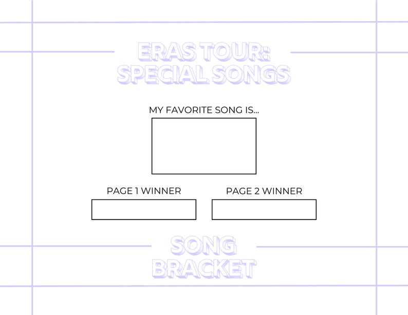 ERAS TOUR: Special Songs - Taylor Swift Song Bracket | Favorite Song ...