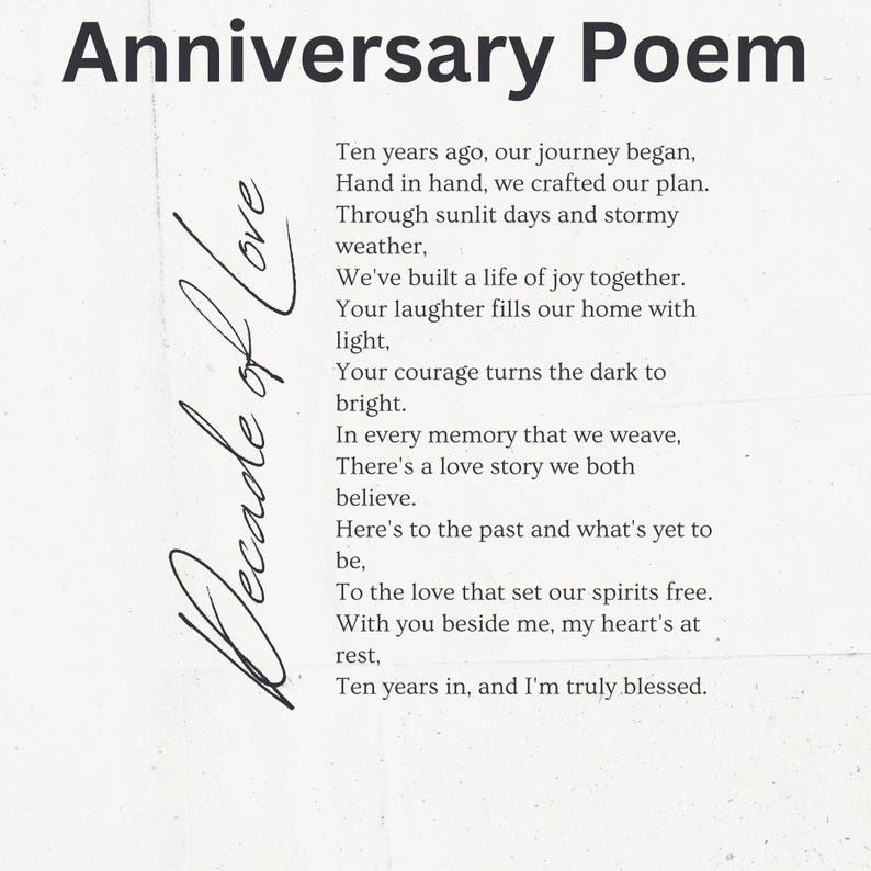 Custom Personalized Poem - Unique Gift for Any Occasion - Etsy