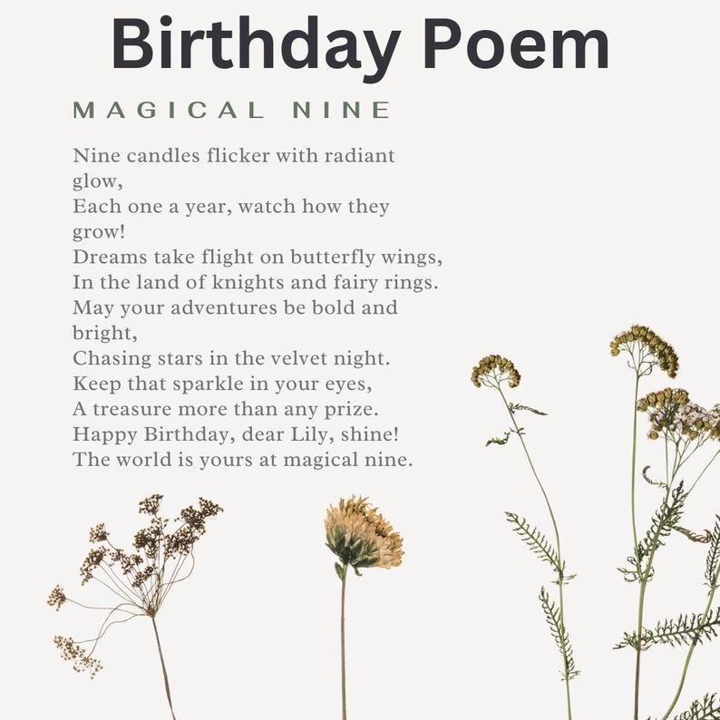 Custom Personalized Poem - Unique Gift for Any Occasion - Etsy