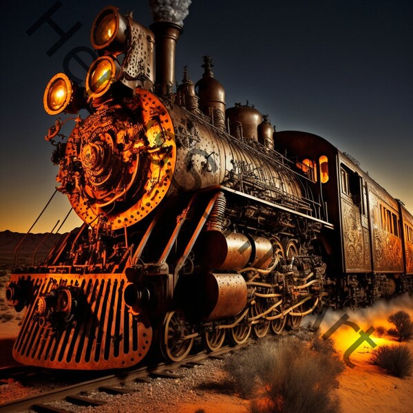 Steampunk Train - Etsy