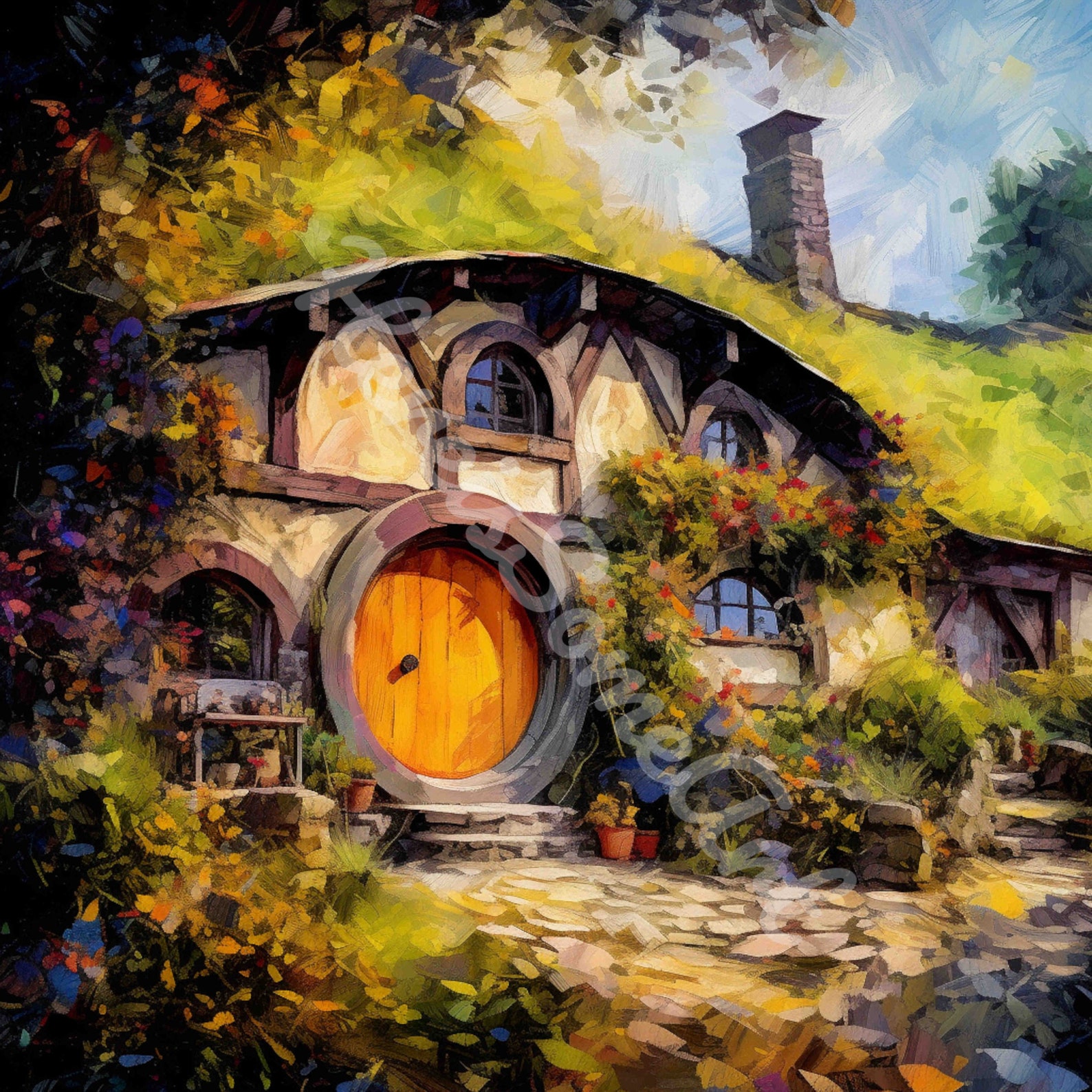 Magical Hobbiton Art Prints Set - 50 Watercolor Illustrations | Tolkien ...