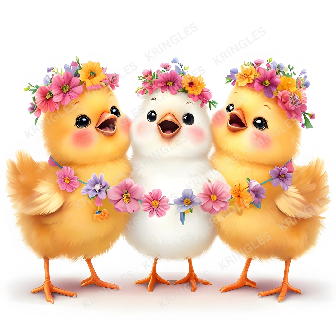Spring Chicks Digital Download 400dpipng Jpg PDF Svg Cute Easter Mother ...