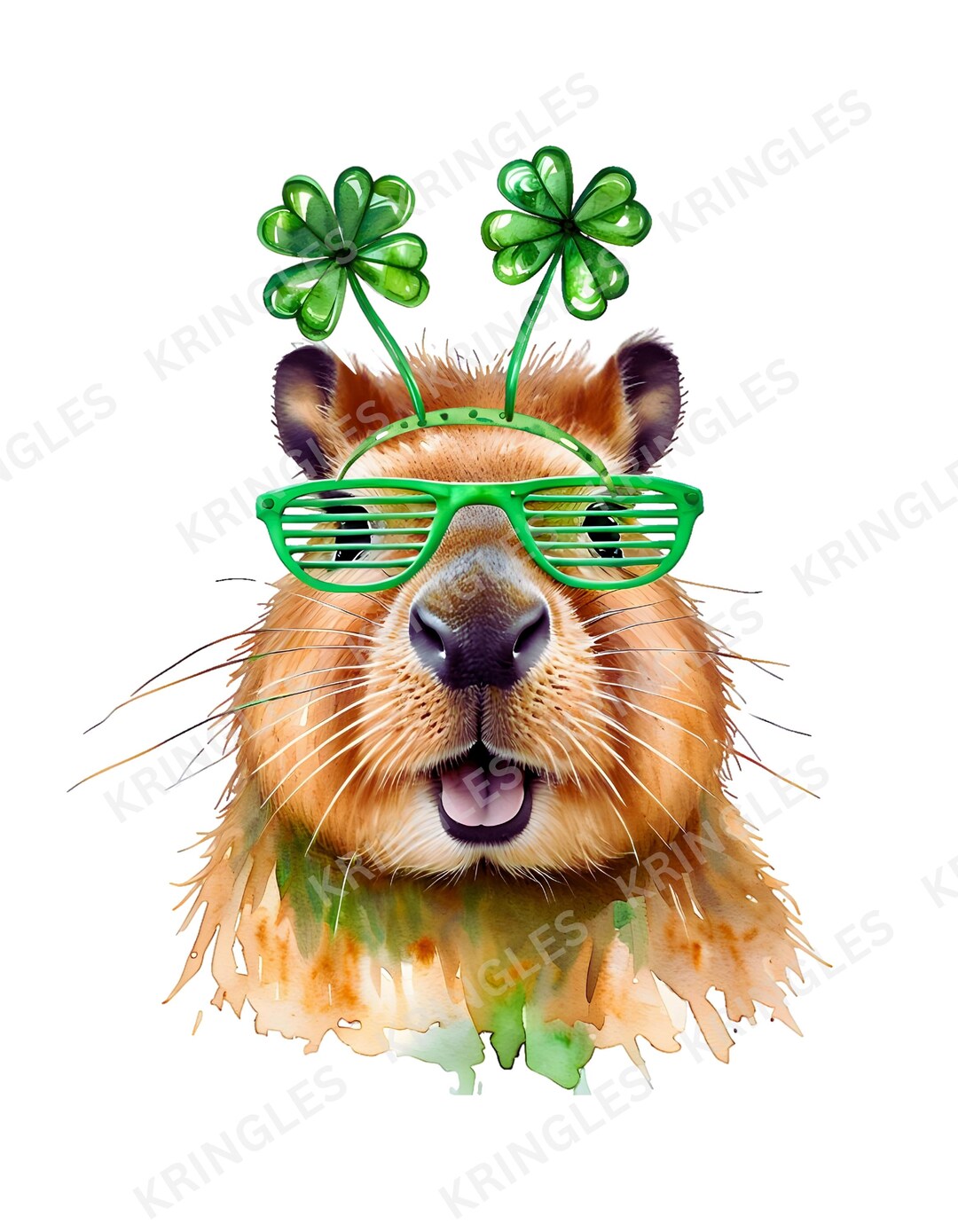 Fun St. Patrick’s Day Capybara–shamrock PNG, JPG, SVG, Pdf Digital ...