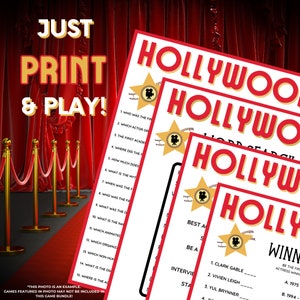Oscars Party 20 Game Bundle, Oscars Party, Oscars Party Games, Adult ...