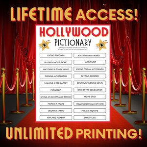 Oscars Pictionary Party Game: Movie Night Fun (digital Download) - Etsy