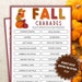 Fall Charades Game: Printable Autumn Activity (digital Download) - Etsy