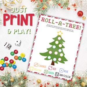 Roll A Christmas Tree, Roll a Tree, Roll a Tree Dice Game, Roll a Tree ...
