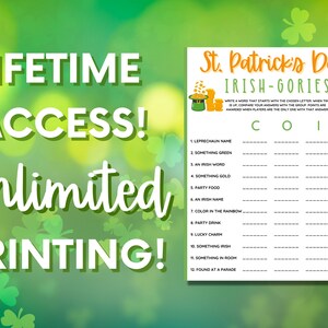 St. Patricks Day Scattergories Game, St Patricks Games, St Patricks ...