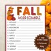 Fall Word Scramble Printable Game for Kids (digital Download) - Etsy