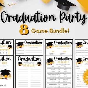 Printable Graduation Party Games 8 Game Bundle Vol. 1, Trivia Games ...