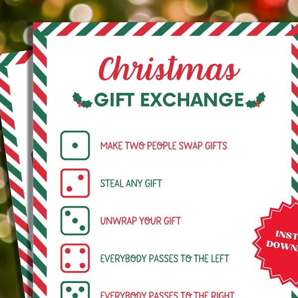 Secret Santa Dice Game - Etsy