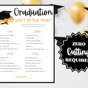 What's on Your Phone Graduation Party Game (printable) - Etsy
