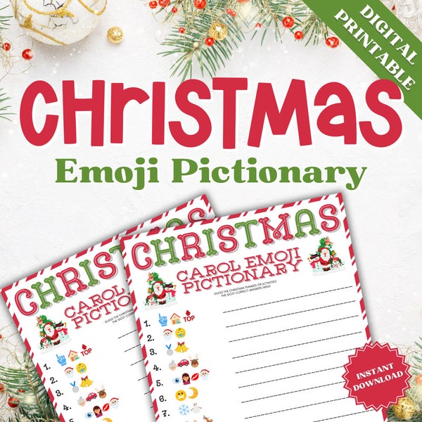 Winter Emoji Pictionary - Etsy