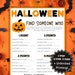Halloween Find Someone Who Game: Printable Party Activity (digital ...