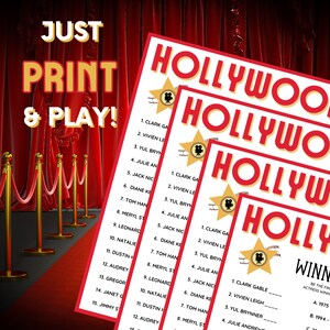 Oscars Party Winner Match up Game, Academy Awards, Academy Award Party ...