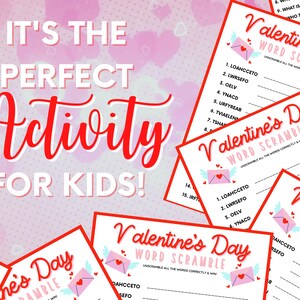 Valentine's Day Word Scramble, Classroom Games, Word Games, Valentines ...