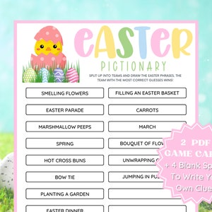 Printable Easter Pictionary Game: Family Group Activity (digital ...