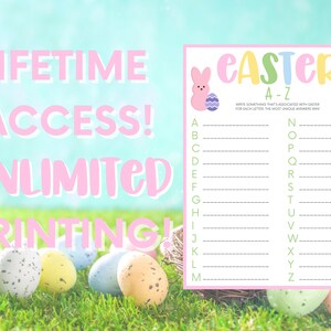 Easter A-Z Word Game, Easter Games for Kids, Printable Easter Games ...