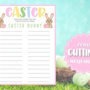 Easter Bunny Word Game, Easter Games for Kids, Printable Easter Games ...
