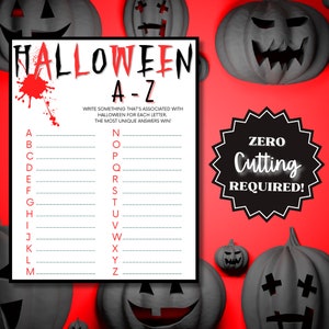 A-Z Halloween Word Game Printable, Halloween Games for Senior ...