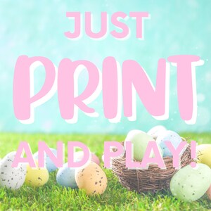 Easter Bunny Word Game, Easter Games for Kids, Printable Easter Games ...