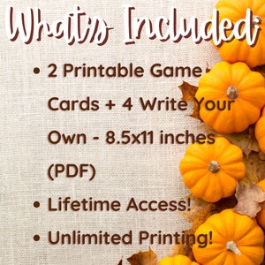 Fall Charades Game: Printable Autumn Activity (digital Download) - Etsy