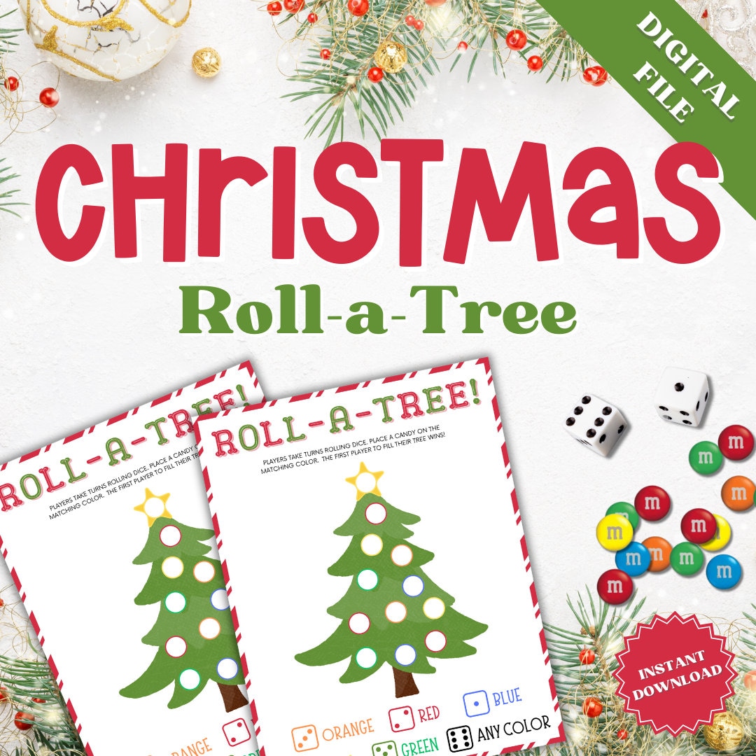 Roll A Christmas Tree, Roll a Tree, Roll a Tree Dice Game, Roll a Tree ...