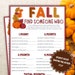 Fall Find Someone Who Game: Printable Party Icebreaker (PDF) - Etsy