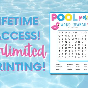 Printable Pool Party Games 8 Game Bundle Vol. 1, Trivia Games, Candy ...