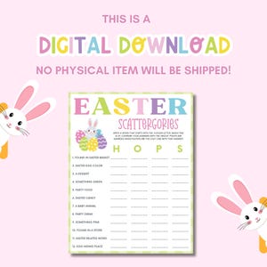 Scattergories Easter Game Printable, Family Fun Activity, Kids Easter ...