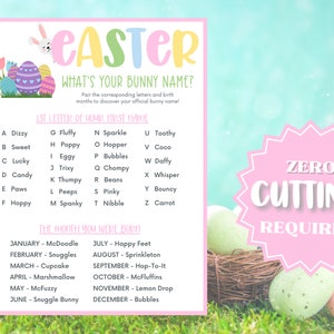 What's Your Bunny Name Printable Easter Game, Printable Easter Games ...