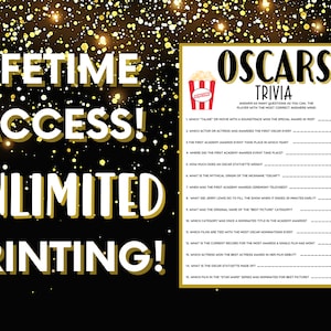 Oscars Party Games: 20 Game Bundle, Trivia & Drinking Games (digital ...