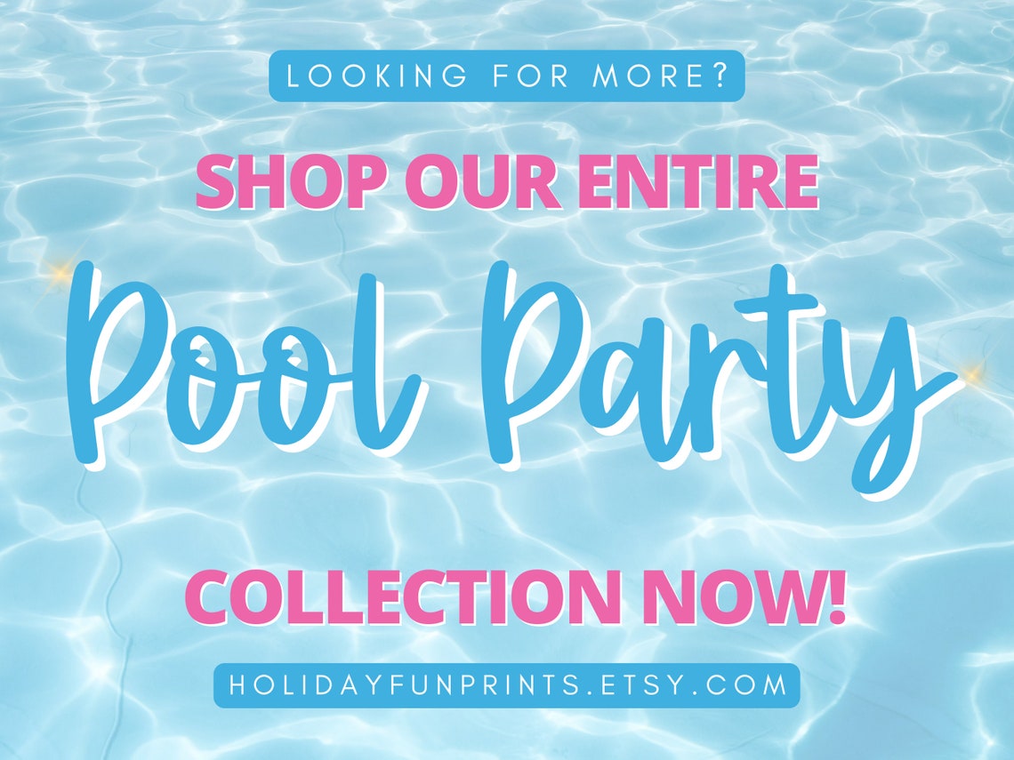 Word Game Pool Party Printable Game for Kids Pool Party - Etsy