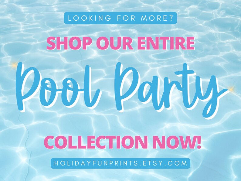 Word Game Pool Party Printable Game for Kids Pool Party - Etsy