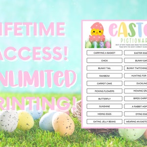 Printable Easter Pictionary Game: Family Group Activity (digital ...