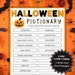 Halloween Pictionary Game Printable: Family Party Activity (digital ...