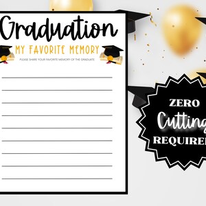 My Favorite Memory Graduation Party Game, Graduation Advice, Graduation ...