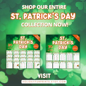 St Patricks Day Pictionary Game, St Patricks Games, St Patricks Game ...