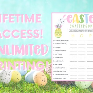 Scattergories Printable Easter Game, Easter Games for Kids, Printable ...