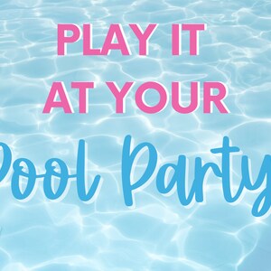 A-Z Pool Party Word Game, Pool Party Games, Pool Party Activity, Pool ...