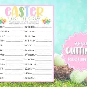 Finish the Phrase Printable Easter Game, Finish My Phrase, Printable ...