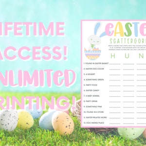 Scattergories Printable Easter Game, Easter Games for Kids, Printable ...