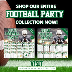 NFL Mascot Match up Super Bowl Party Game, Super Bowl Games, Family ...