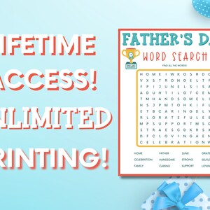Father's Day Word Search, Fathers Day Game, Fathers Day Games, Word ...