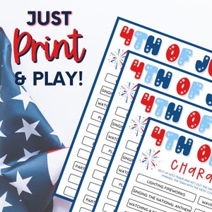 4th of July Charades Game: Printable Party Activity (digital Download ...