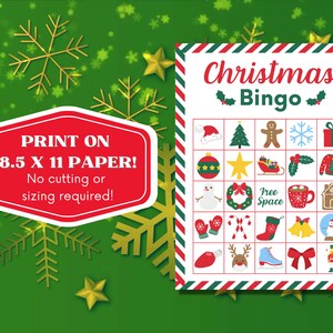 Christmas Bingo, 12 Unique Bingo Cards, Kids' Christmas Activity ...