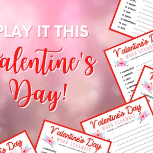 Valentine's Day Word Scramble, Classroom Games, Word Games, Valentines ...