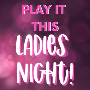 Ladies Night All Pink Trivia Game, Ladies Night Out, Girls Night Out ...